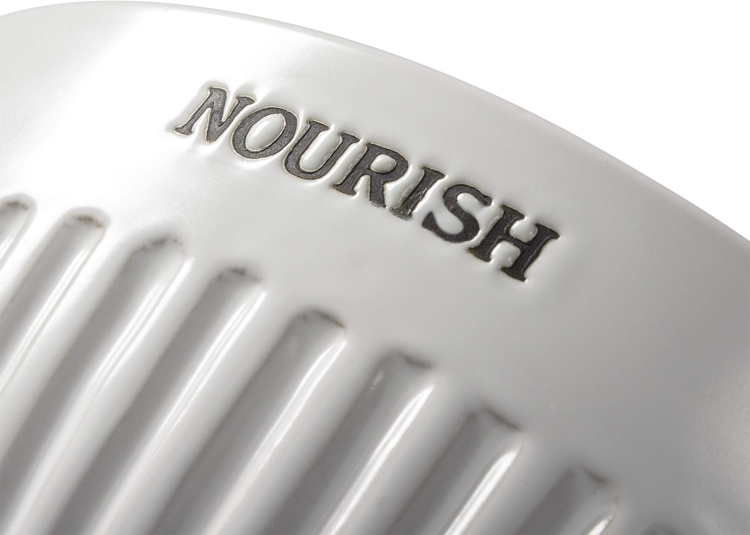 Primitives by Kathy Eat, Enjoy, Nourish Bowl Set ,White