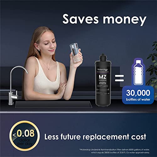 Waterdrop 10UB Under Sink Water Filter System with Remineralization Replacement Filter, NSF/ANSI 42 Certified, 8000 Gallons, USA Tech