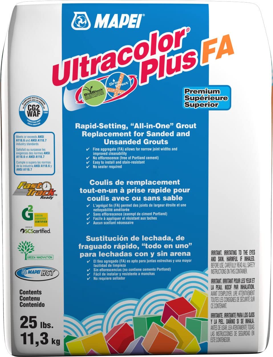 Mapei Ultracolor Plus FA Grout - 25 lbs (0 - White)