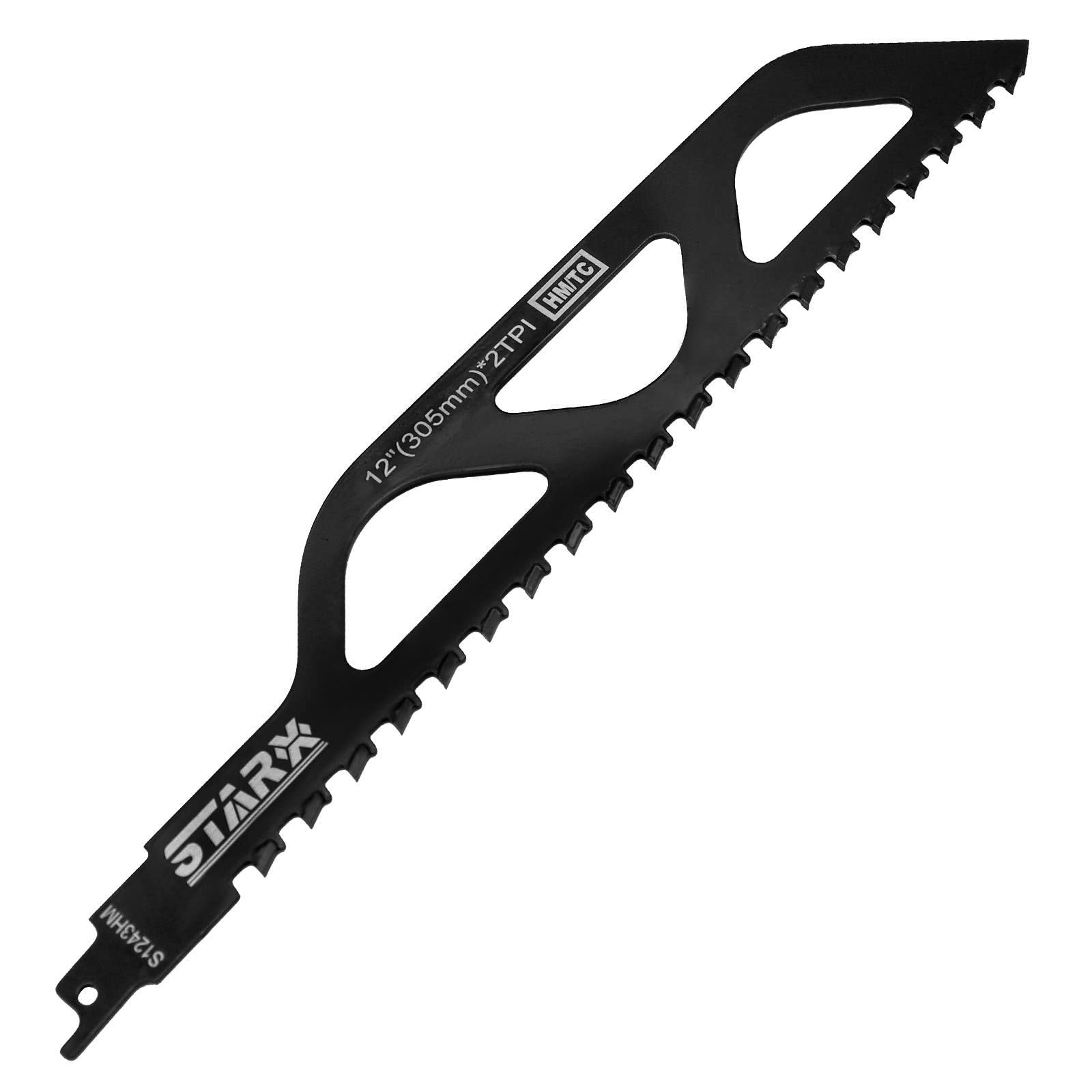 Starx 12" Masonry Reciprocating Saw Blade-2 TPI Demolition Masonry Tungsten Carbide Saw Blades for Cutting Red Brick, Lightweight Brick, Fiber Cement, Aerated Concrete, Porous Concrete, Cinder Block
