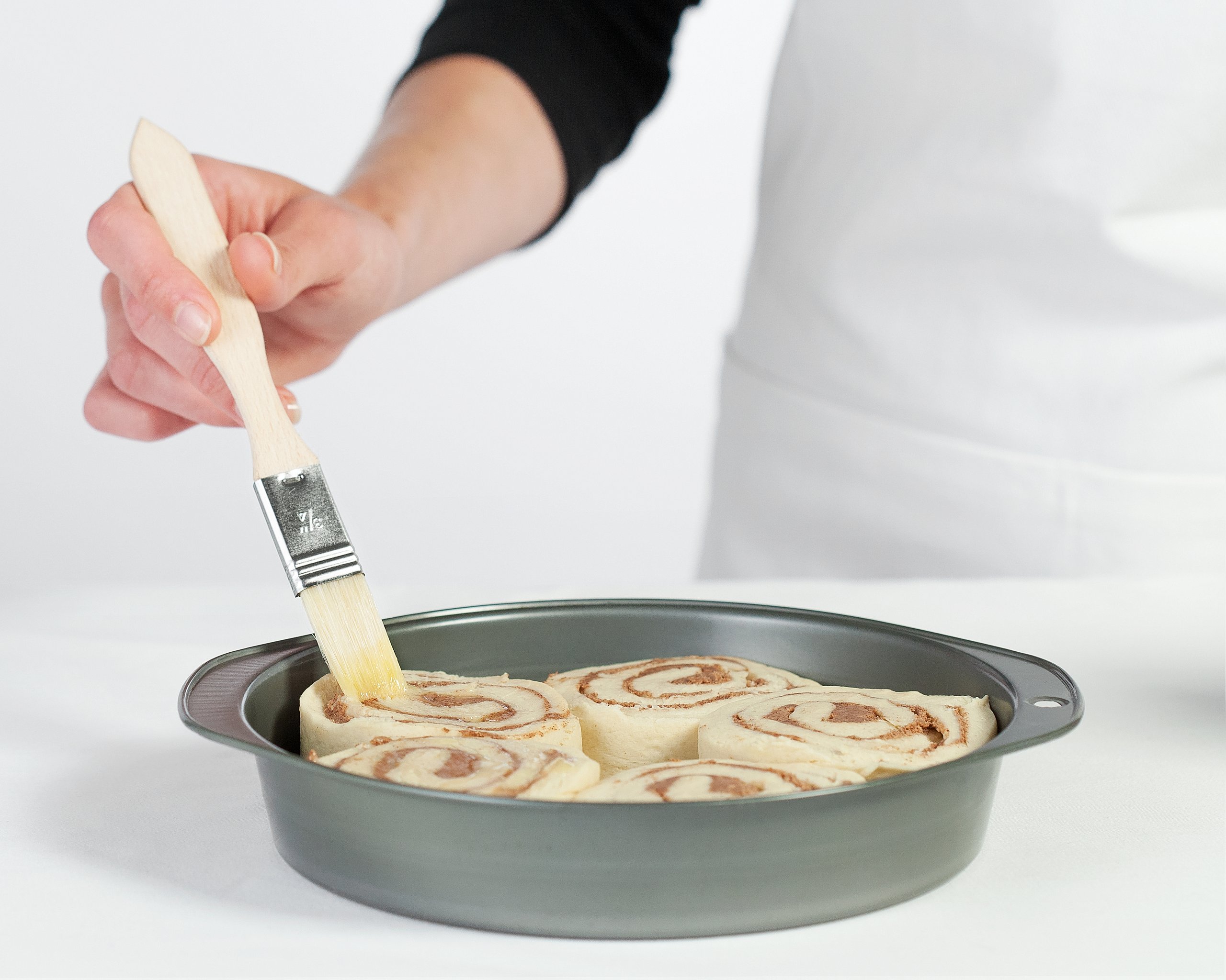 Redecker Pastry Brushes Set with Untreated Beechwood Handles, 2 Different Sizes, Multi-purpose Brushes with Natural Boar Bristles for Basting, Glazing and More, Made in Germany