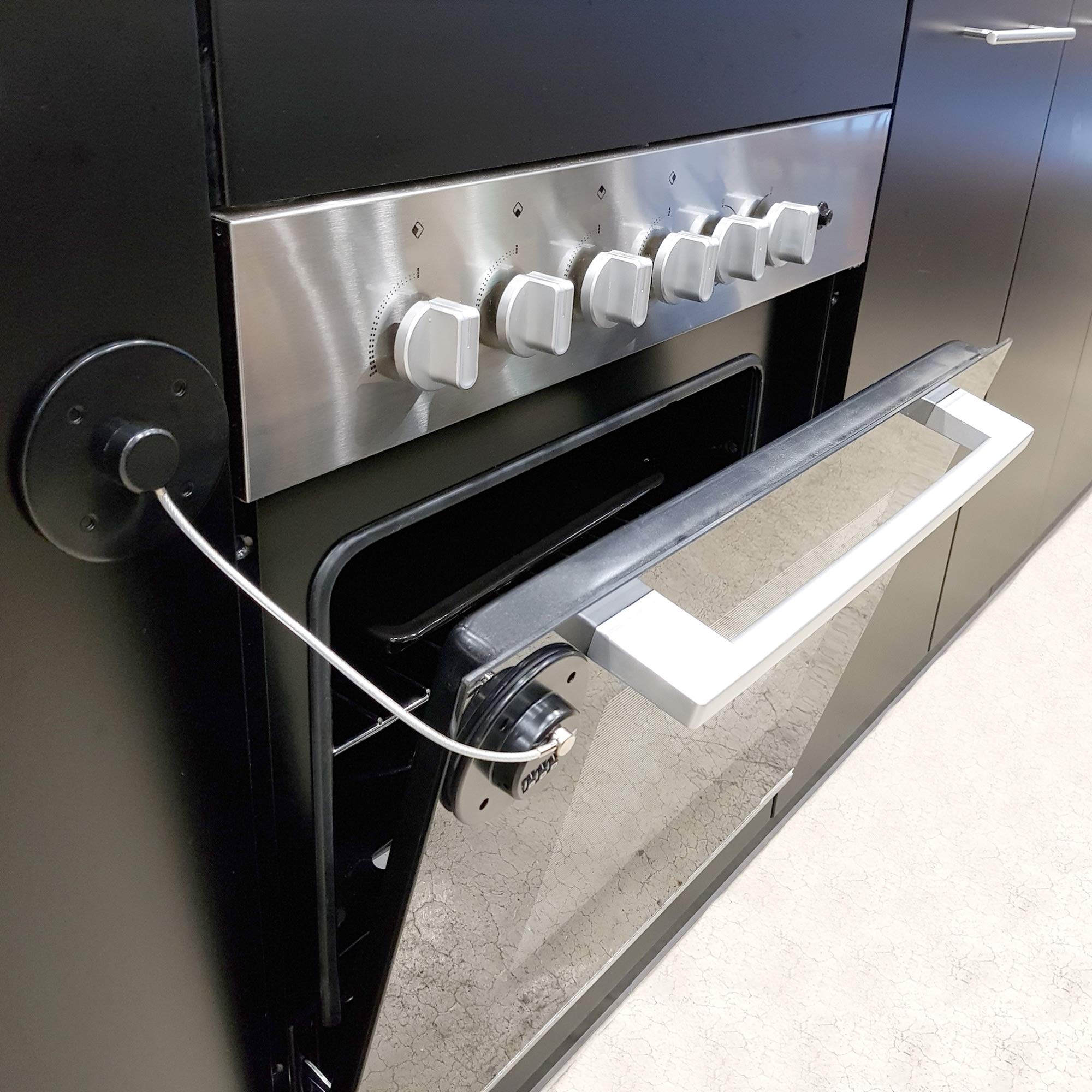 Mycret Guard Refrigerator Combination Lock, Black, 3.3 in, 360 Degree Rotation, 3M Adhesive, Ultra Strong, Multi-Purpose, Child Safe