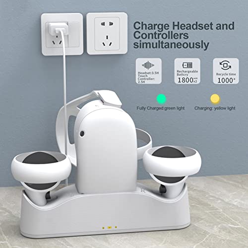 Viupolsor Magnetic Charging Dock Station for Quest 2 Glasses Headset Handle Controller Fast Charger Stand VR Accessories