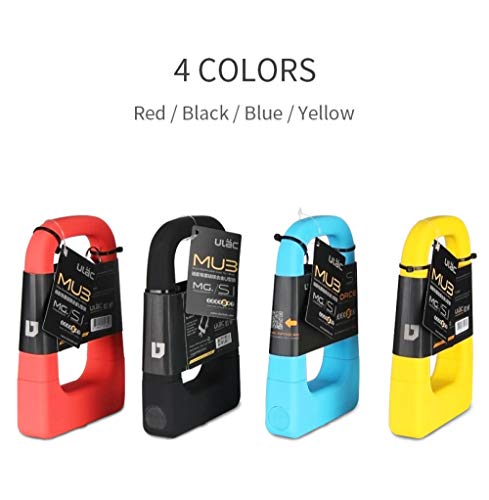 RUKDA Bicycle Lock Bike Lock with Keys Security Anti-Theft Bicycle Lock Magnesium Alloy Strong Padlock for Bicycle Motorcycle Cycle U Lock-Black Bike Lock (Color : Black)