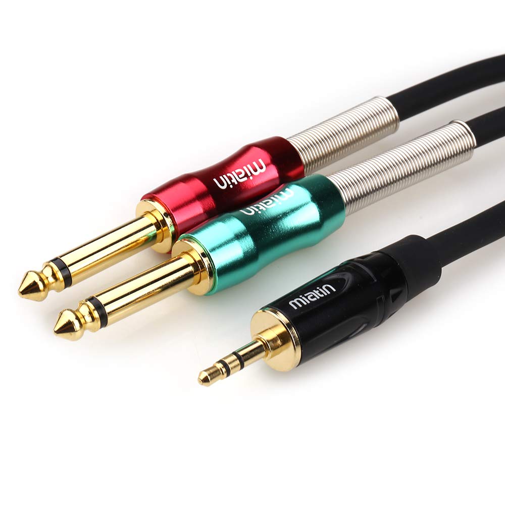 MIATIN 3.5mm 1/8" Male to Dual RCA Male Aux Jack Stereo Audio Y Splitter Patch Insert Cable -3Meters /10Feet