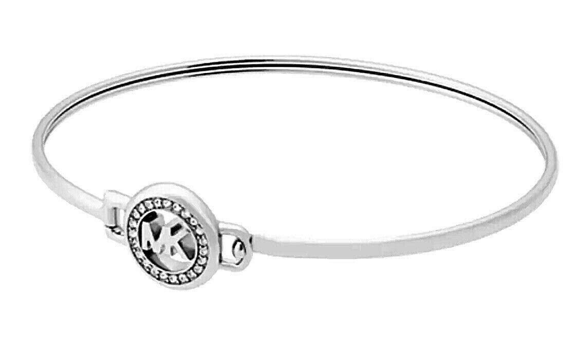 Michael Kors Women's Exclusive MK Logo Gold Tone Bracelet with Crystals MKJ6519710