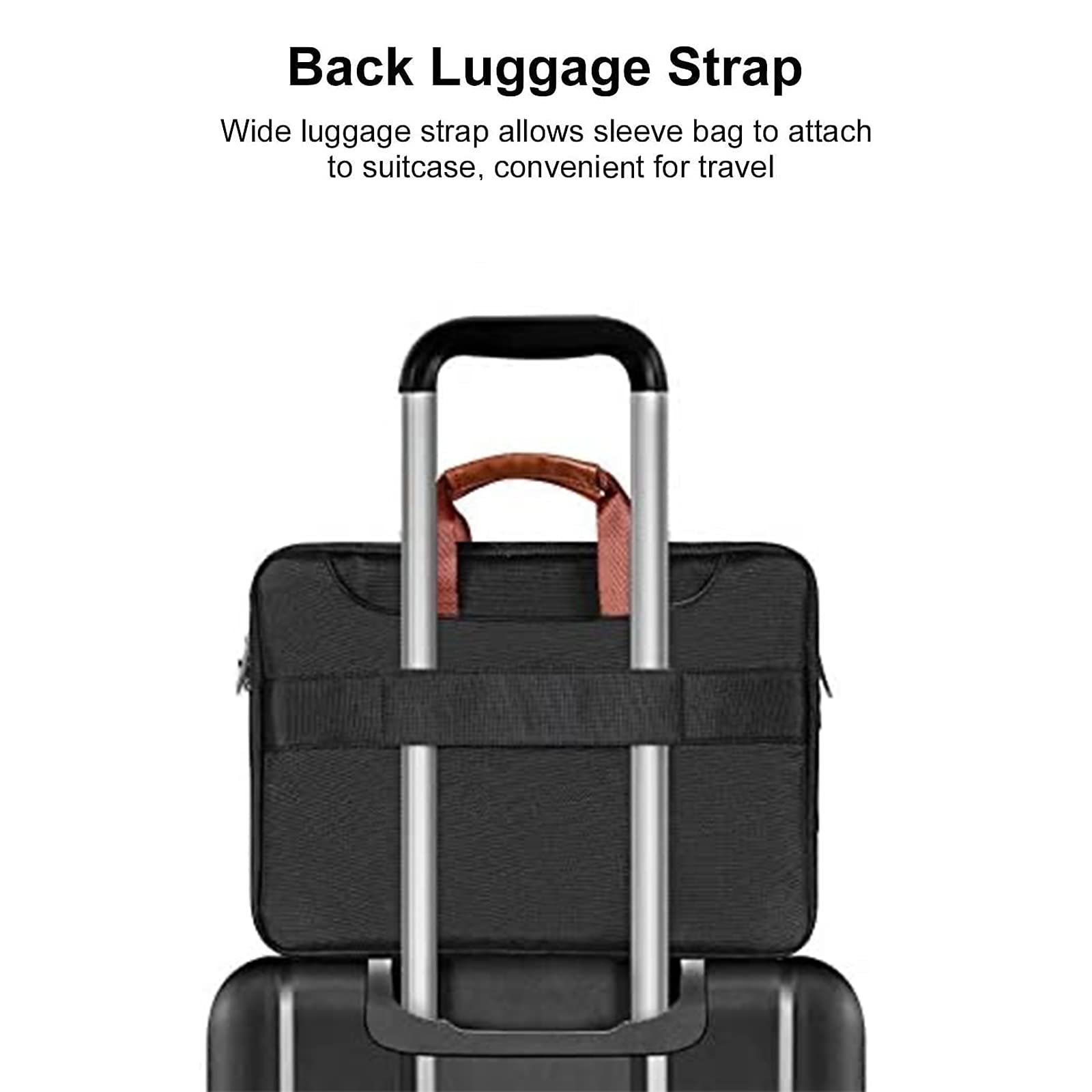 MOSISO 360 Protective Laptop Shoulder Bag Compatible with MacBook Pro 16 inch A2141/Pro Retina A1398, 15-15.6 inch Notebook, Briefcase Sleeve with Back Trolley Belt, Black