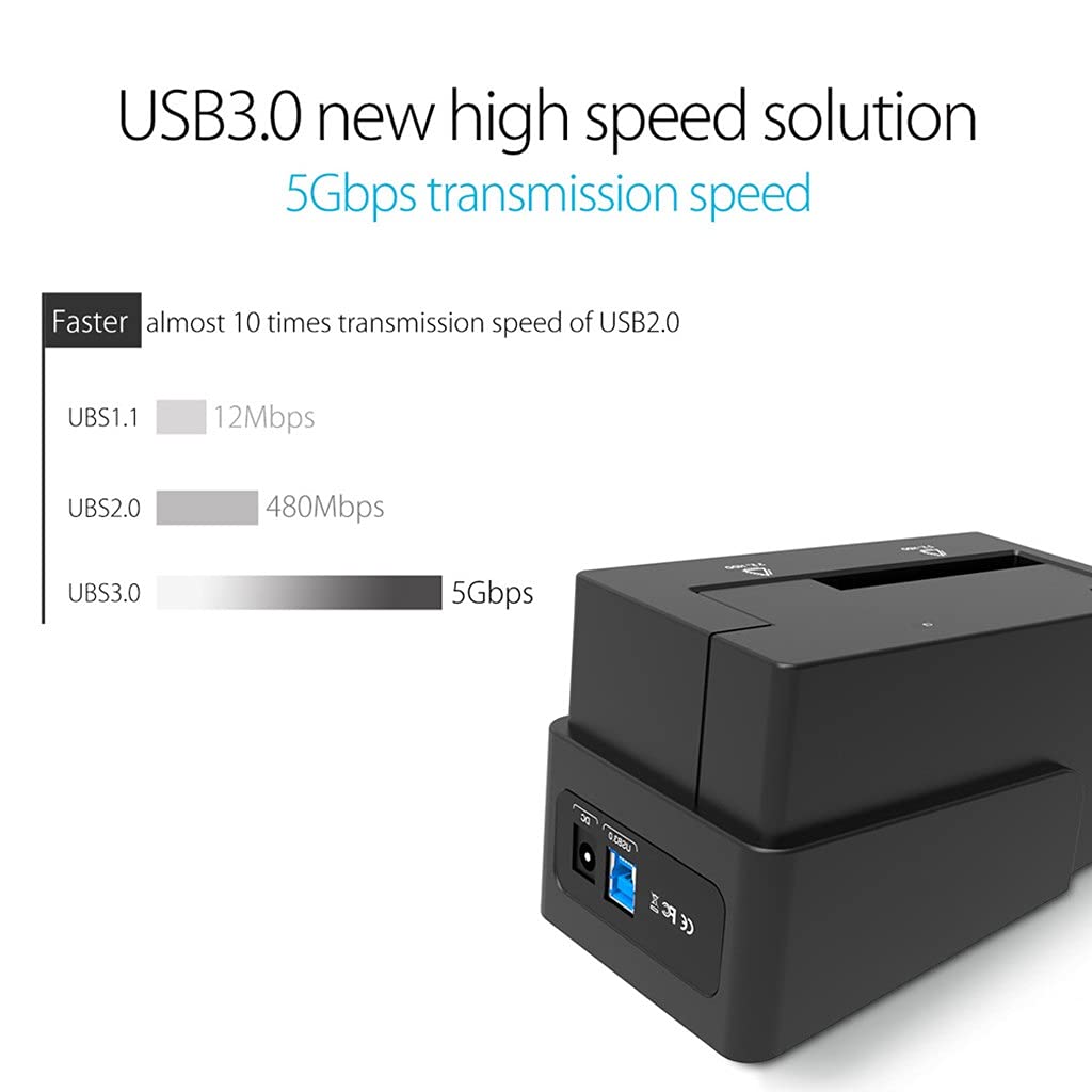 ZLXDP External Case HDD Hard Drive Disk Enclosure Dock Storage Box 2.5 3.5 Inch Hard Drive Station USB 3.0 to SATA
