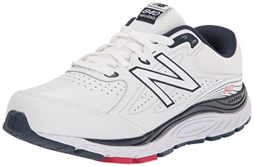 New Balance Men's 840 V3 Walking Shoe, White/Natural Indigo, 10 X-Wide