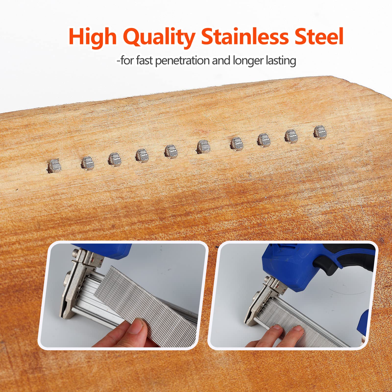 SITLDY 18 Gauge Stainless Steel 304 Brad Nails 900-Pack (3/4", 1-1/4", 2", 300 Pcs of Each Size), Assorted Size Project Pack, for Pneumatic, Electric Brad Nailers