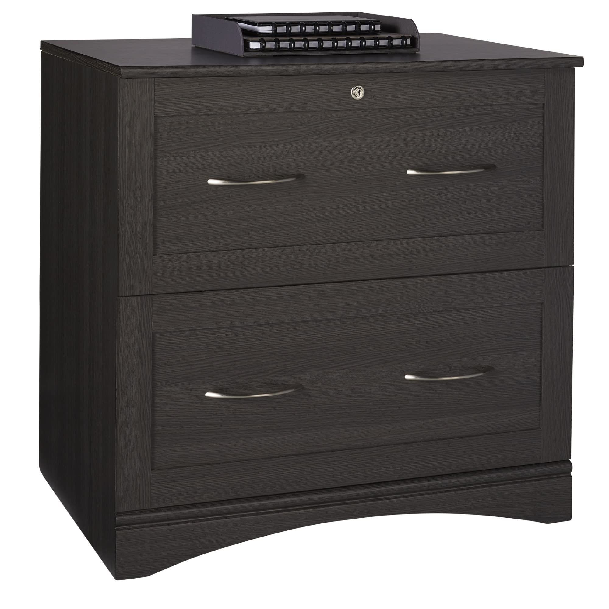 RealspaceĀ® Pelingo 30-1/2"W x 21-13/16"D Lateral 2-Drawer File Cabinet, Dark Gray