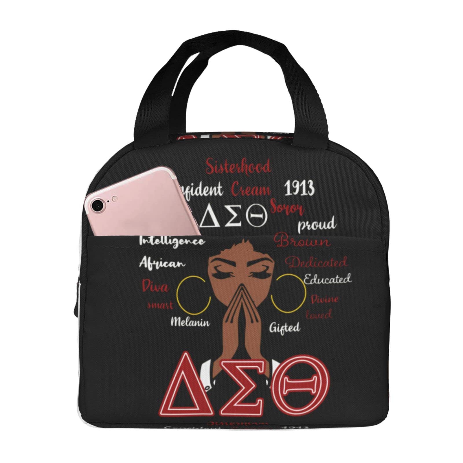 Sorority Gifts Lunch Bag For Women Men Insulated Lunch Box For Adult Reusable Lunch Tote Bag For Work, Picnic, Travel