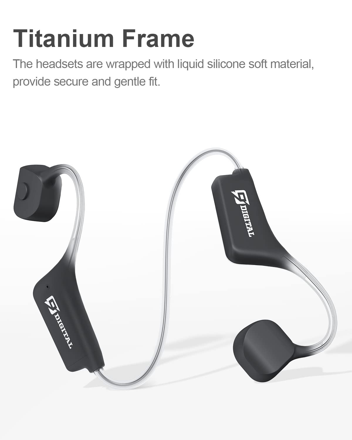 Znfrt Bone Conduction Bluetooth Headphones with Mic,Wireless Open Ear Headphones,IP67 Waterproof Sport Earphones,Sweatproof Headset for Running,Workouts,Cycling & Gym