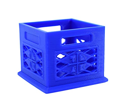 Teak Tuning Fingerboard Stacking Milk Crate, Miniature Obstacle - 1.4" Tall, 1.6" Wide - Blue - 1:8 Scale