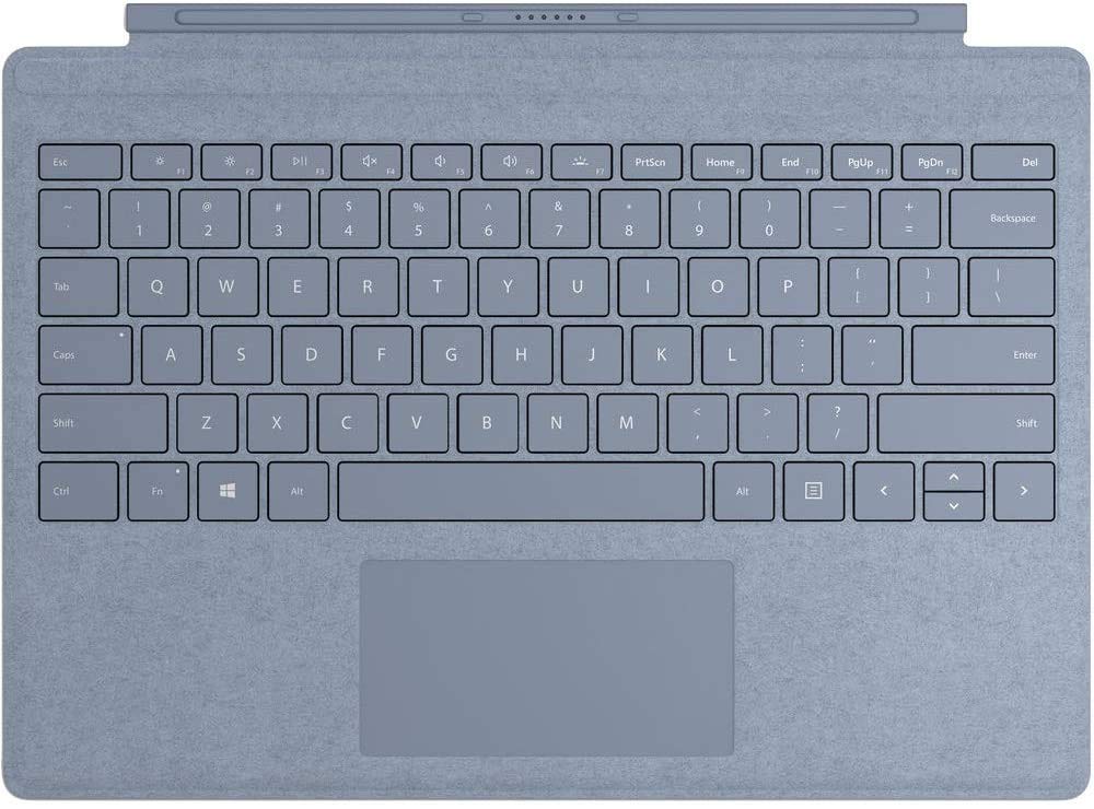 MICROSOFT Surface Accessories MICROSOFT Surface PRO Signature Type Cover - Keyboard - with TRACKPAD - Backlit - QWERTY - US - ICE Blue - Commercial - for Surface PRO 7