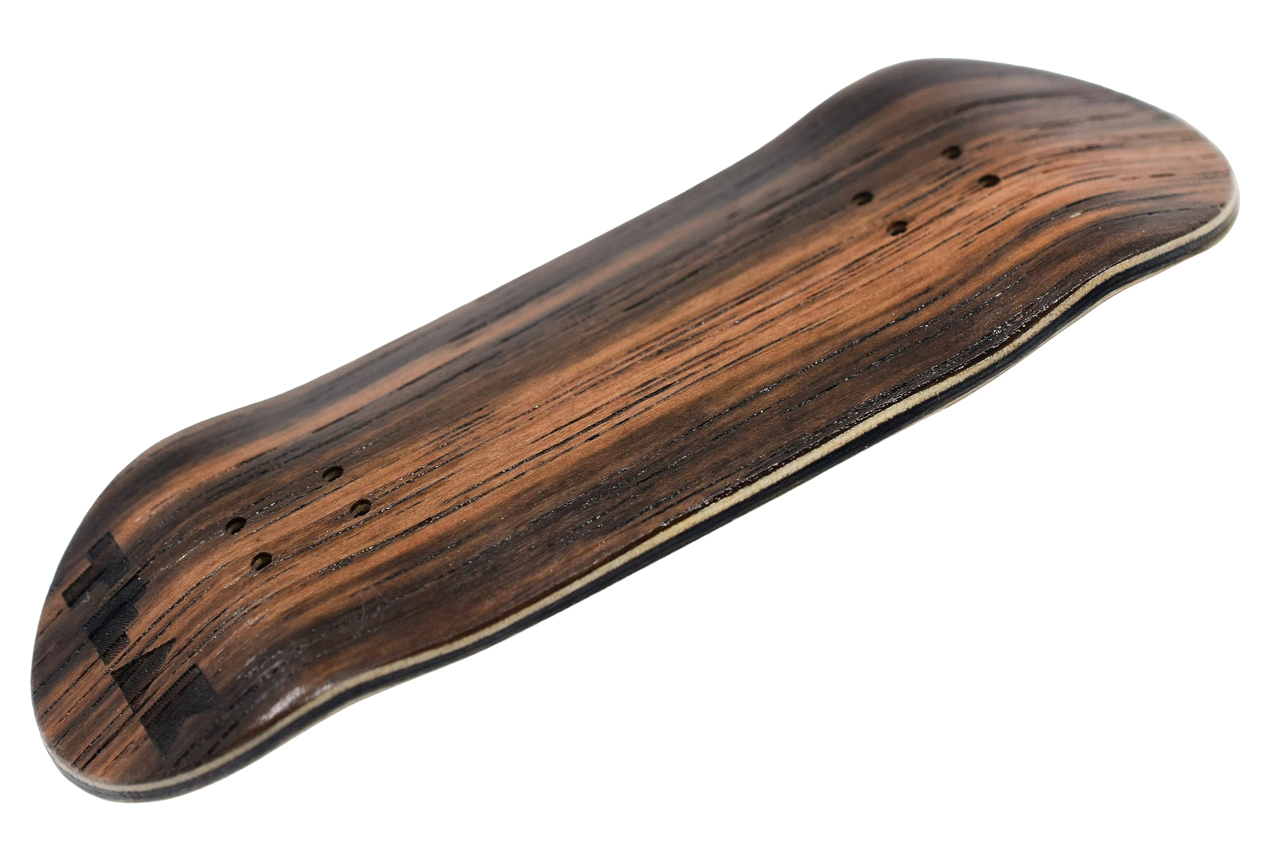 Teak Tuning Prolific Wooden Fingerboard Deck, 35mm x 95mm Popsicle Shape - Two Tone with Black Mid Plies - 6 Ply with Double Color Mid Plies - Includes Prolific Foam Tape