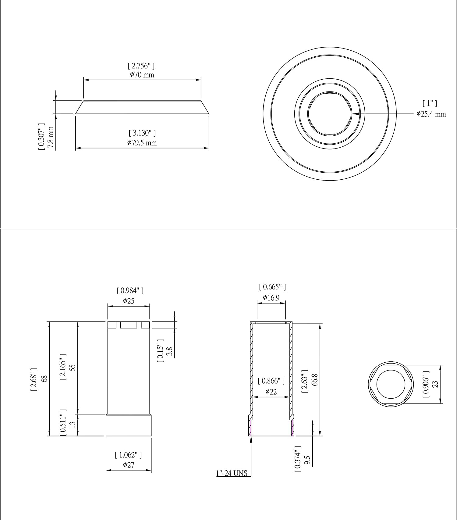 Trim Kit for 2-handle Shower Valve, Fit Delta Washerless Shower, Brushed Nickel Finish -By Plumb USA 38824