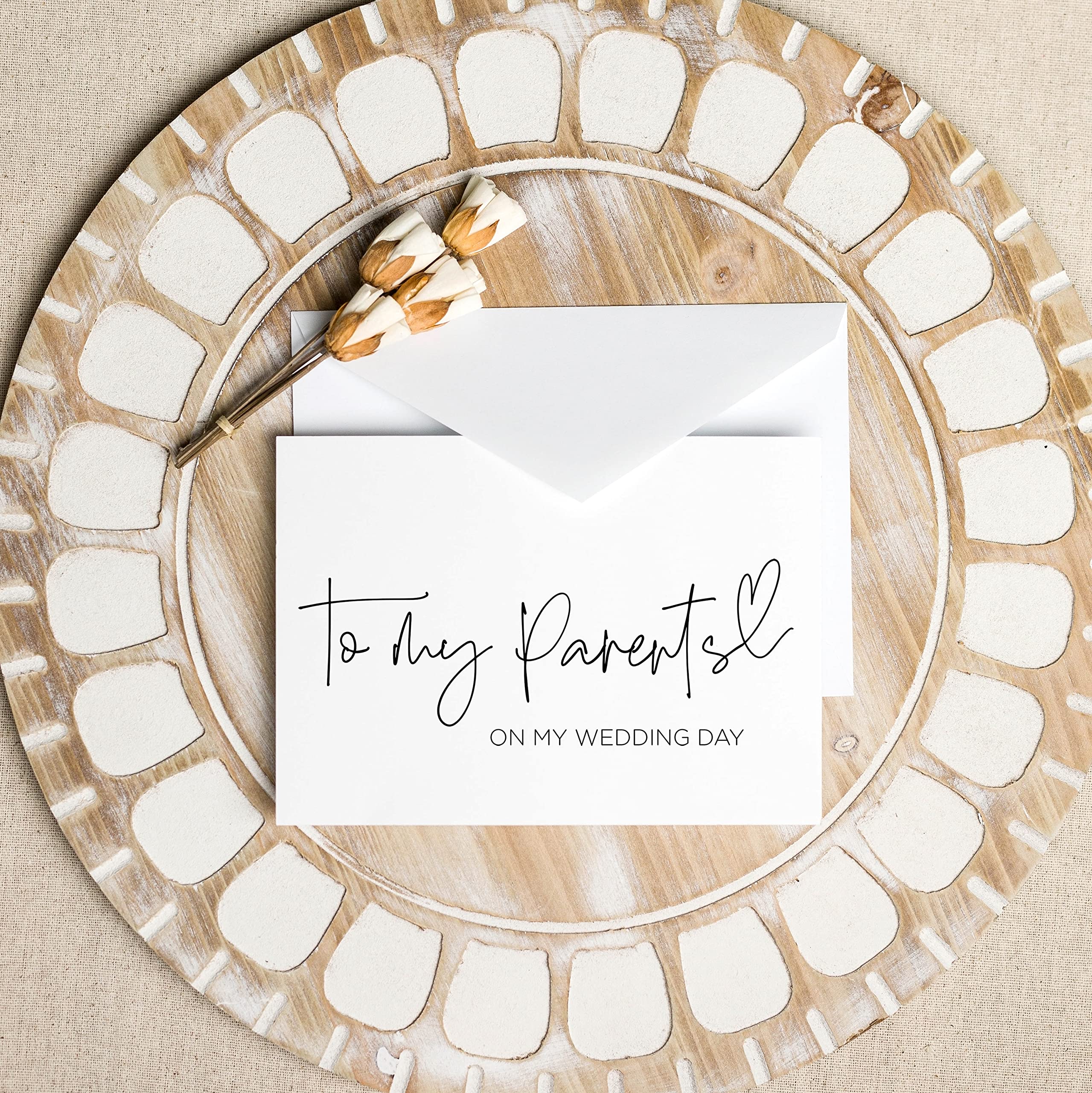 To My Parents Wedding Day Card -Mom and Dad of the Bride and Groom Gifts - Card and Envelope