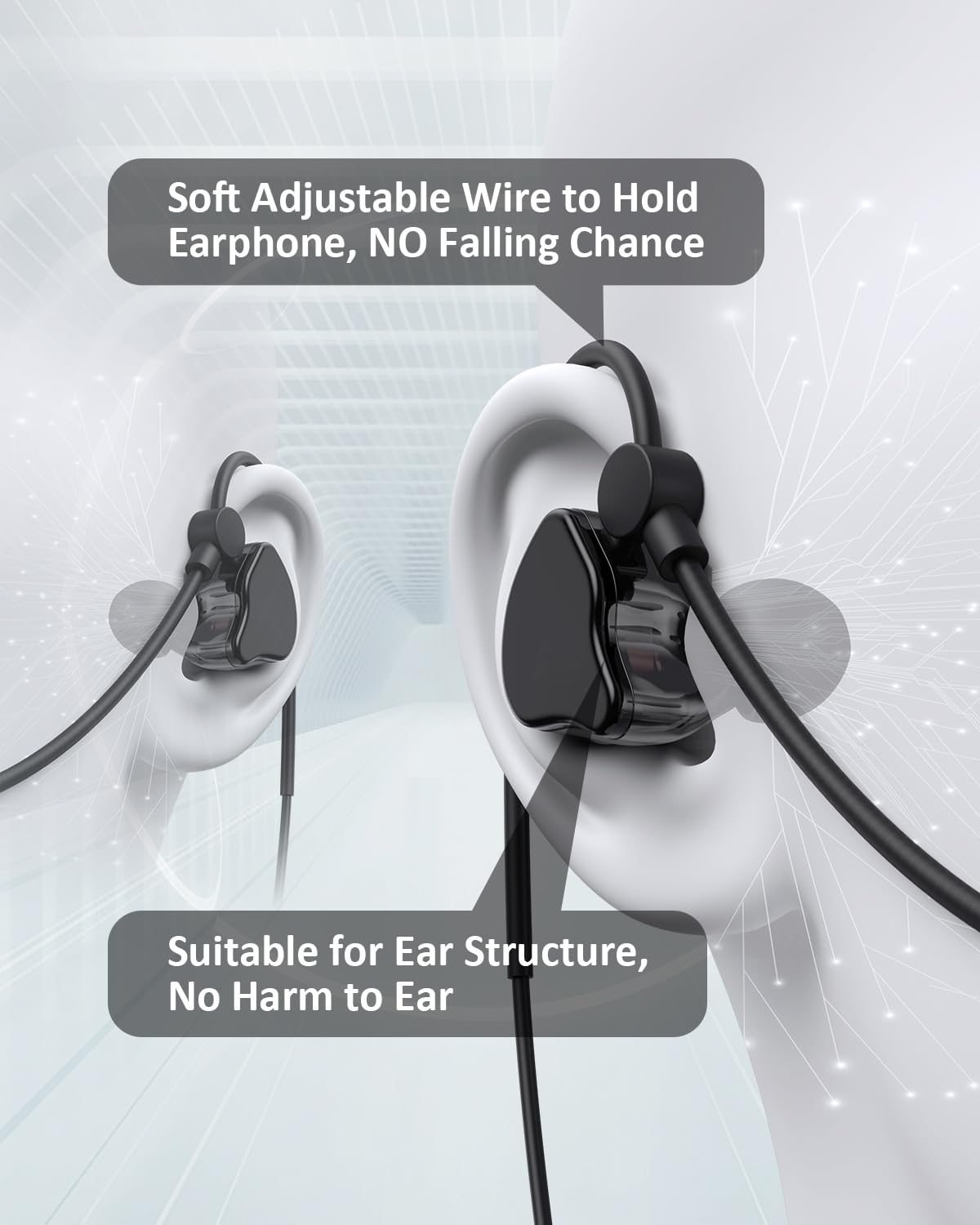 Maxquall Referee Headset Earphone Newly-Designed Earpiece Professional 1pc V6 V4 FBIM Football Arbitro Coach Judger Arbitration Earhook Soccer Headset(1PC R Earpiece)