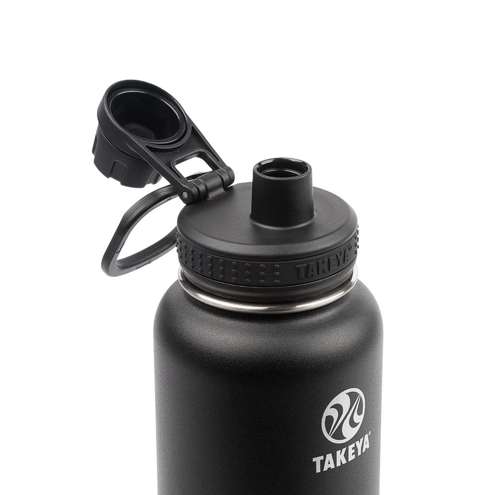 Takeya Actives Insulated Stainless Steel Water Bottles with Insulated Spout Lids, 32oz