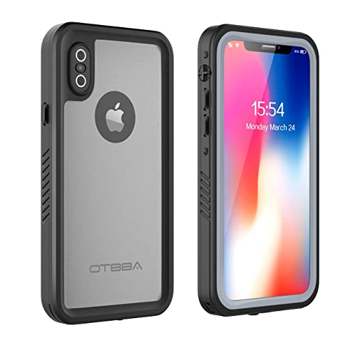 OUNNE iPhone X Case-iPhone Xs Case, Waterproof Dustproof Shockproof Case for iPhone X/Xs, Full Body Protection Cover with Built-in Screen Protector, iPhone X/Xs Waterproof Case
