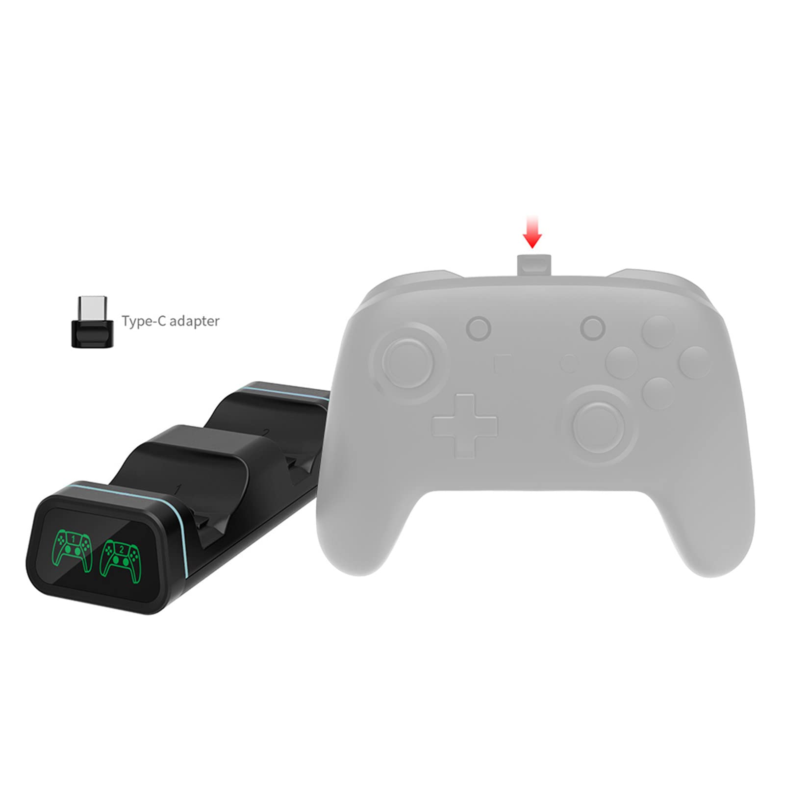 schicj133mm Play Console Gamepad Handles Charge with Indicator Light for Black