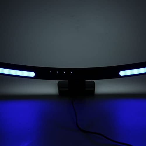 Weojeviy Computer Monitor Lamp 5V 1A Asymmetric Optical Touch Dimming Screen Monitor Light Bar with 7 Color RGB for Curved Screen