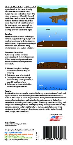 Muck Doctor, 5 Biological Spikes to Reduce Muck, Perfect for Beach Fronts, Lake Docks and Swimming Areas