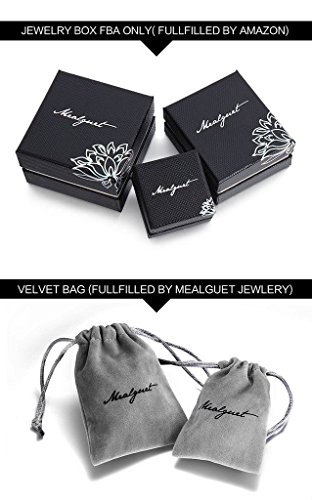 MEALGUET Jewelry Fashion Stainless Steel Signet Ring with Black Agate for Men, Size 10