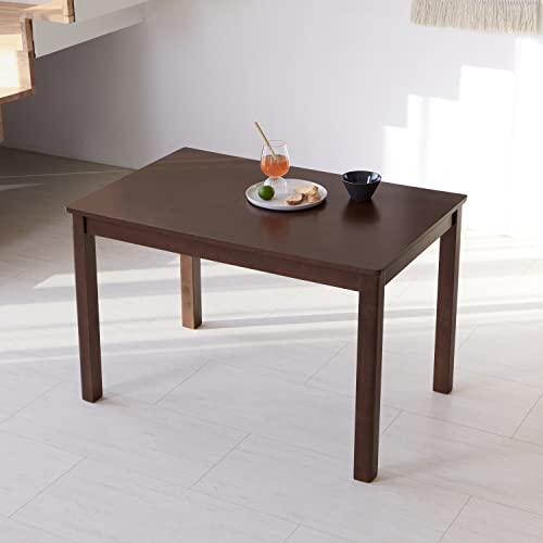 Livinia Cabin 45.3" Wooden Dining Table/Small Rectangular Modern Farmhouse Solid Wood Kitchen Table Desk (Walnut)