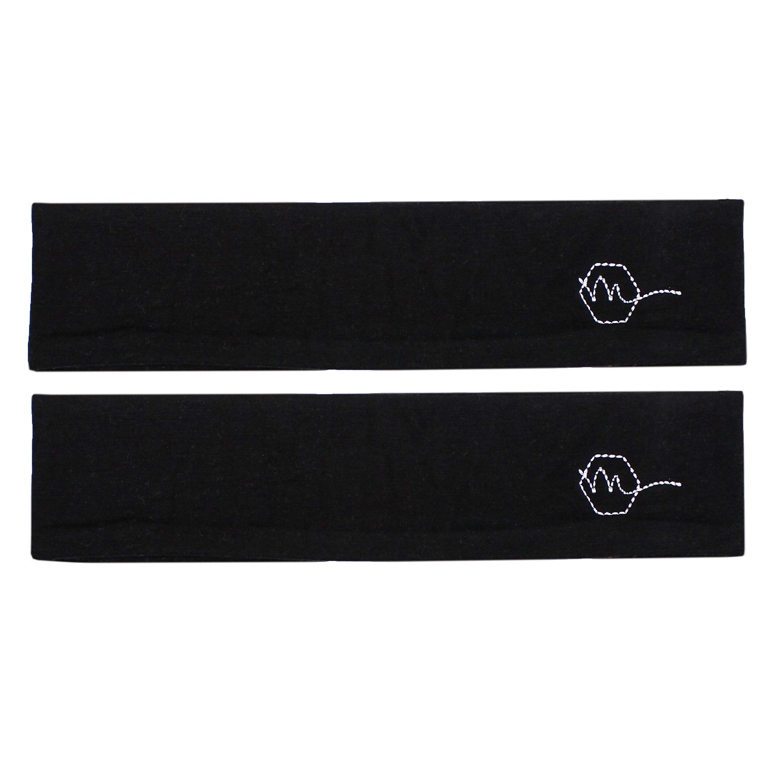Maven Thread Women's 2" Wide Non Slip Sweat-Wicking Headband for Exercise and Yoga, 2-Pack (Onyx)