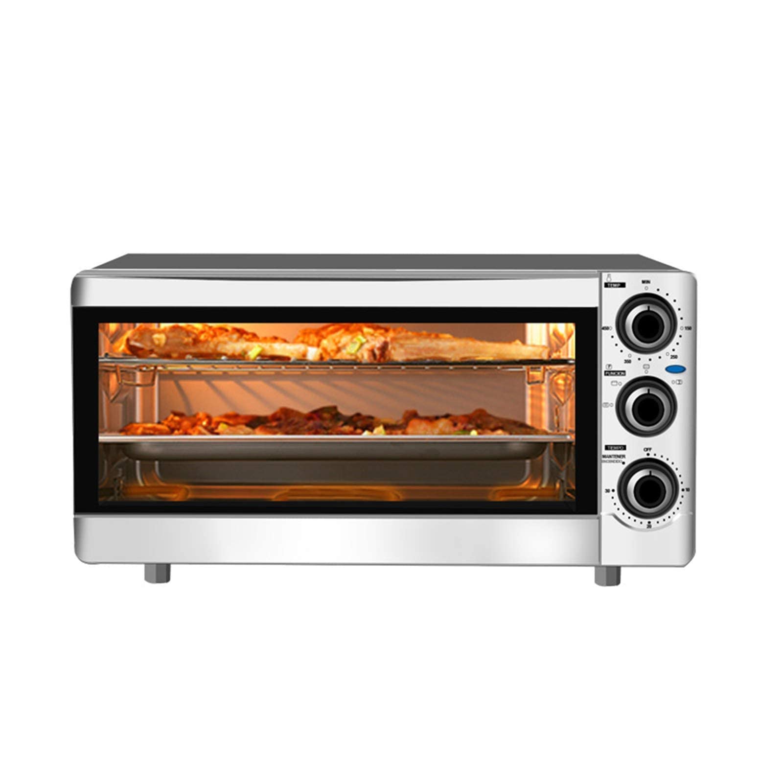 Microwave Oven in Silver Tact Built in Electric Single Oven Stainless Steel Premium Convection Halogen Oven Cooker Ideal for Roasting,Baking