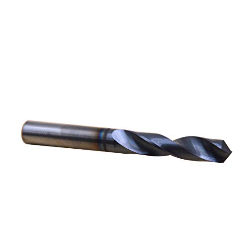Wkstool 1/4 Blade Dia,Micro Solid Carbide Drill Bits,Coated,Metric,for Stainless Steel Hardnes Steel Aluminium Copper CNC Lathe Drill (Ø1/4-25mm Flute Length-50mm Full Length, for Steel)