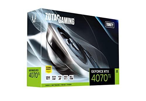 ZOTAC Gaming GeForce RTX 4070 Ti Trinity DLSS 3 12GB GDDR6X 192-bit 21 Gbps PCIE 4.0 Gaming Graphics Card, IceStorm 2.0 Advanced Cooling, Spectra 2.0 RGB Lighting, ZT-D40710D-10P