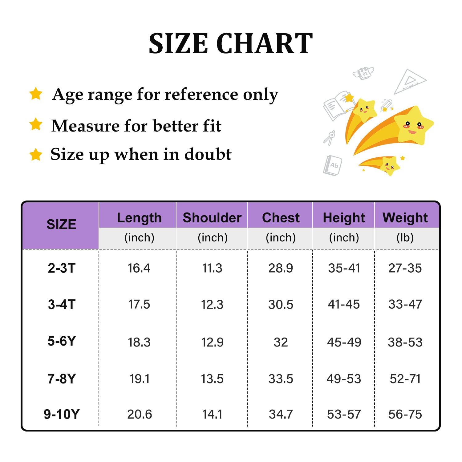 WESIZAR Kids Lightweight Sleeveless Jacket Purple 5-6 Years Old