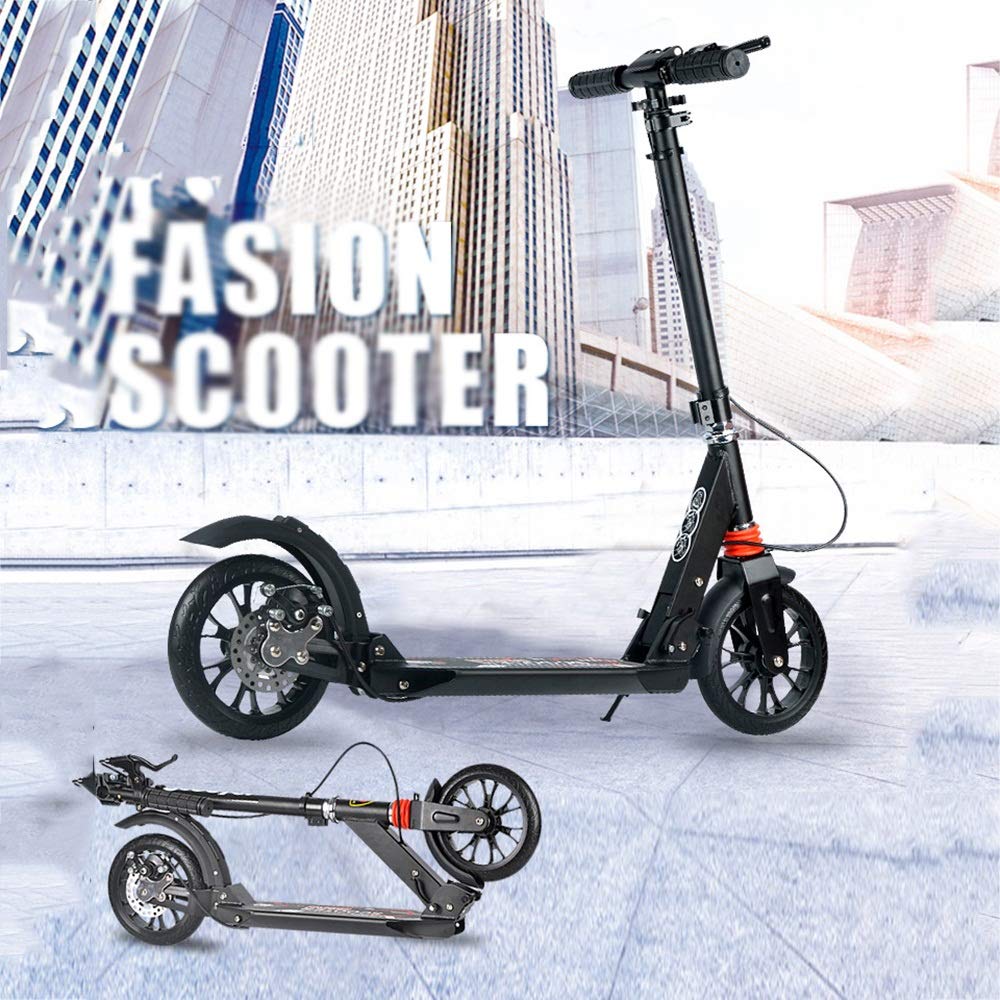 NAN City Convenient Life Scooter, Two-Wheel Folding Scooter, Adult Children Sliding Distance 10KM Non-Electric Disc Brake System