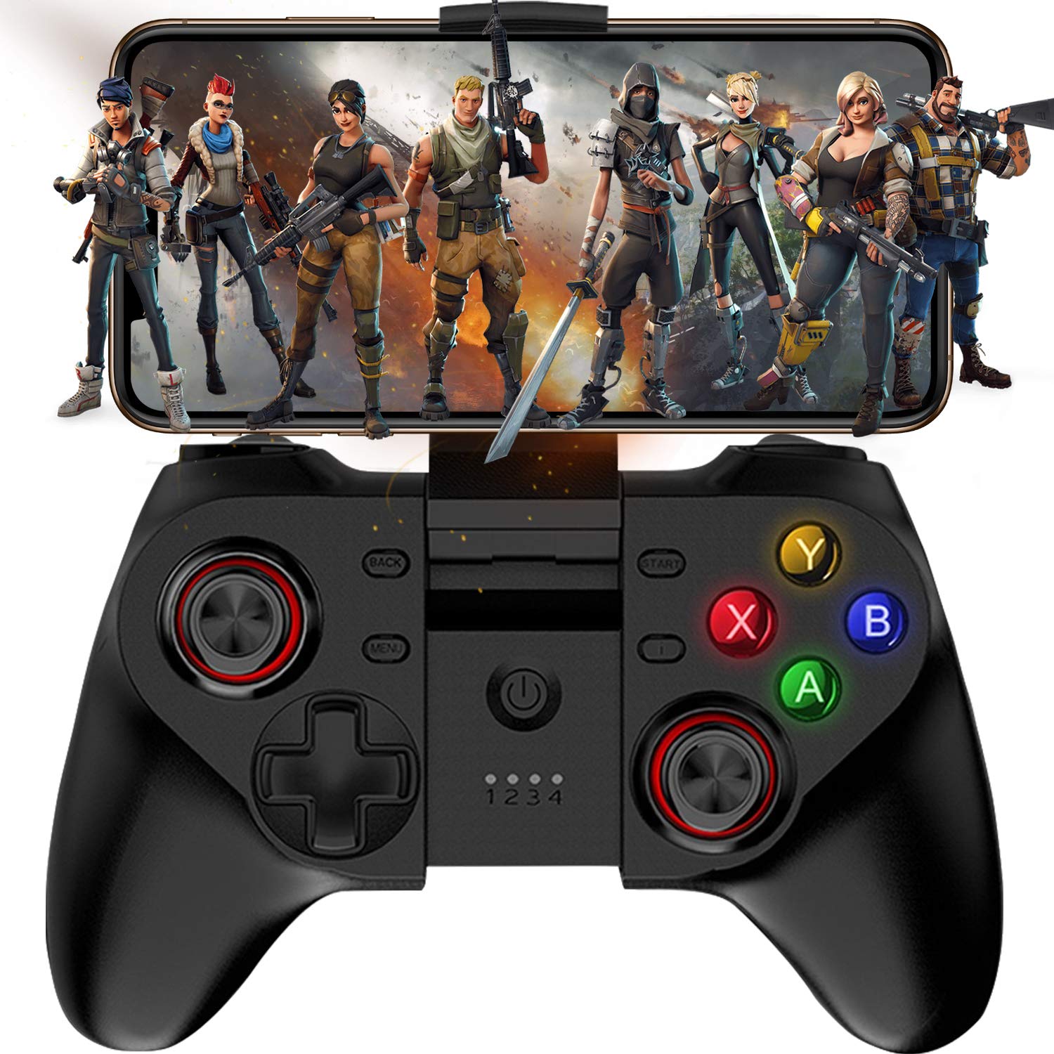 Megadream Android Game Controller, Wireless Key Mapping Gamepad Joystick Perfect for PUBG & COD, Compatible for Android Samsung Galaxy, LG, HTC, Huawei, Xiaomi Other Phone & Tablet (Not for iOS)