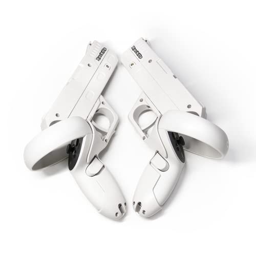 VR Accessories White Game Gun Handle Cover Suitable for VR Oculus Quest 2 Controllers Pistol Case