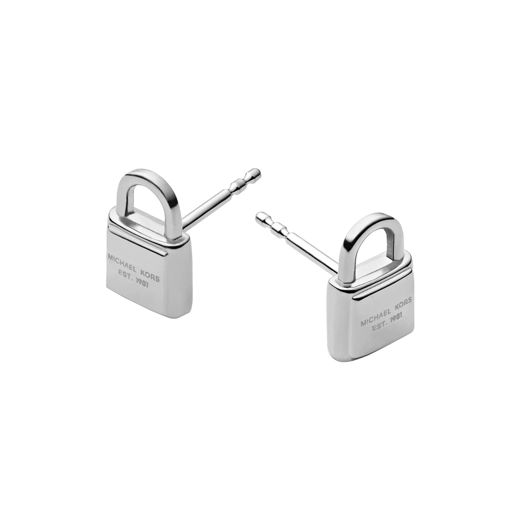 Michael Kors Stainless Steel Padlock Stud Earrings (Model: MKJ3486040)
