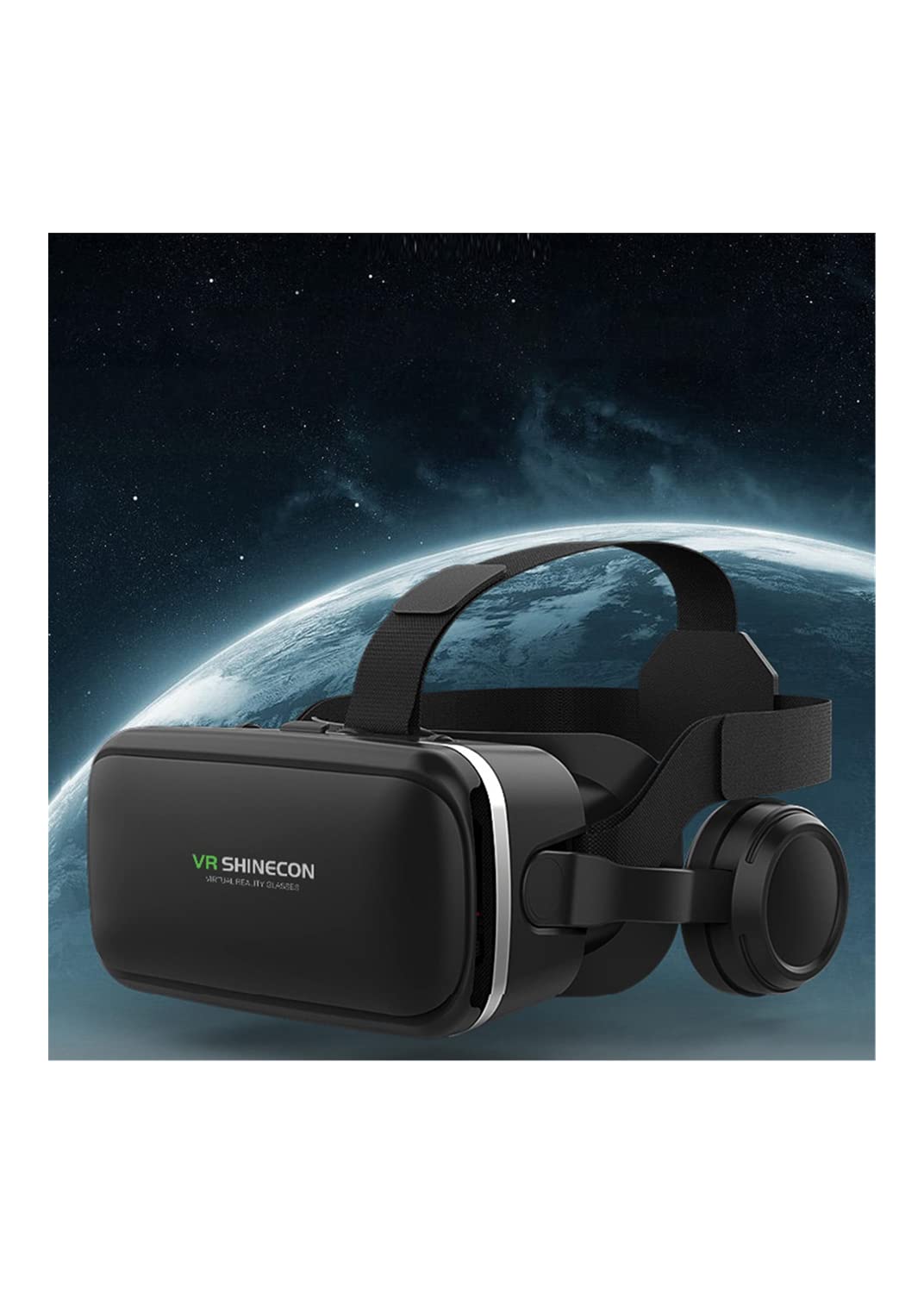 VR Blue Light Eye Protection Glasses Virtual Reality 3D Helmet 7-inch Large Screen Compatible with iOS&Android 3D Space Immersive Experience/Universal Virtual Reality Goggles for Kids&Adult
