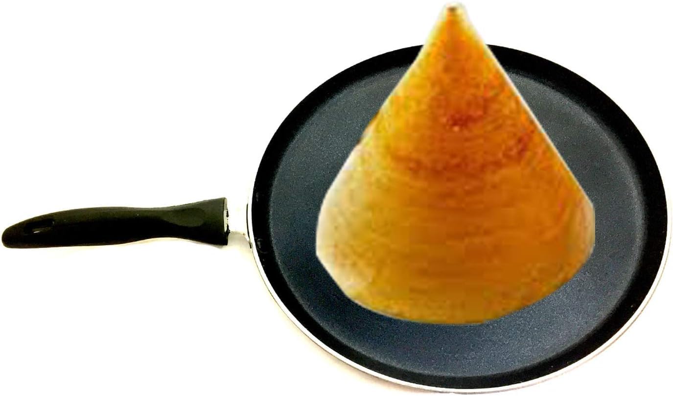 SHRIYA Aluminum Saute Fry Pan with Non-Stick Coating, Bakelite Handle, Suitable for Gas Stovetop, Fits 10" Diameter, 0.4" Thickness, Easy to Clean, Perfect for Crepes, Pancakes
