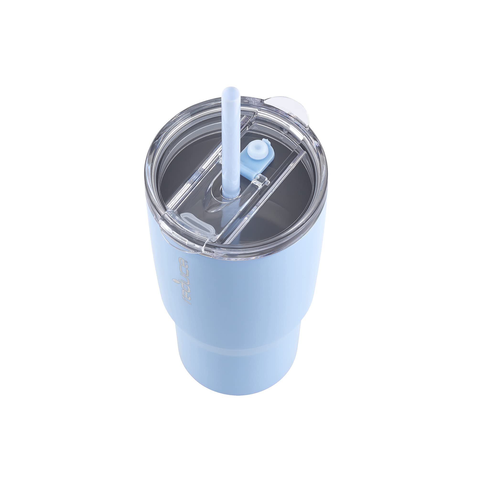REDUCE Cold1 34 oz Tumbler with Lid and Straw- Vacuum Insulated Stainless Steel Water Bottle for Home, Office or Car; Reusable Cup with Leakproof Flip Lid, Keeps Drinks Ice Cold All Day- Matte Phantom
