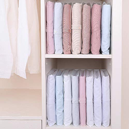 MEIC Translucent Folding Board Closet Organizer Durable Plastic Laundry folders for T-Shirt/Shirt/Skirt (20-Pcs)