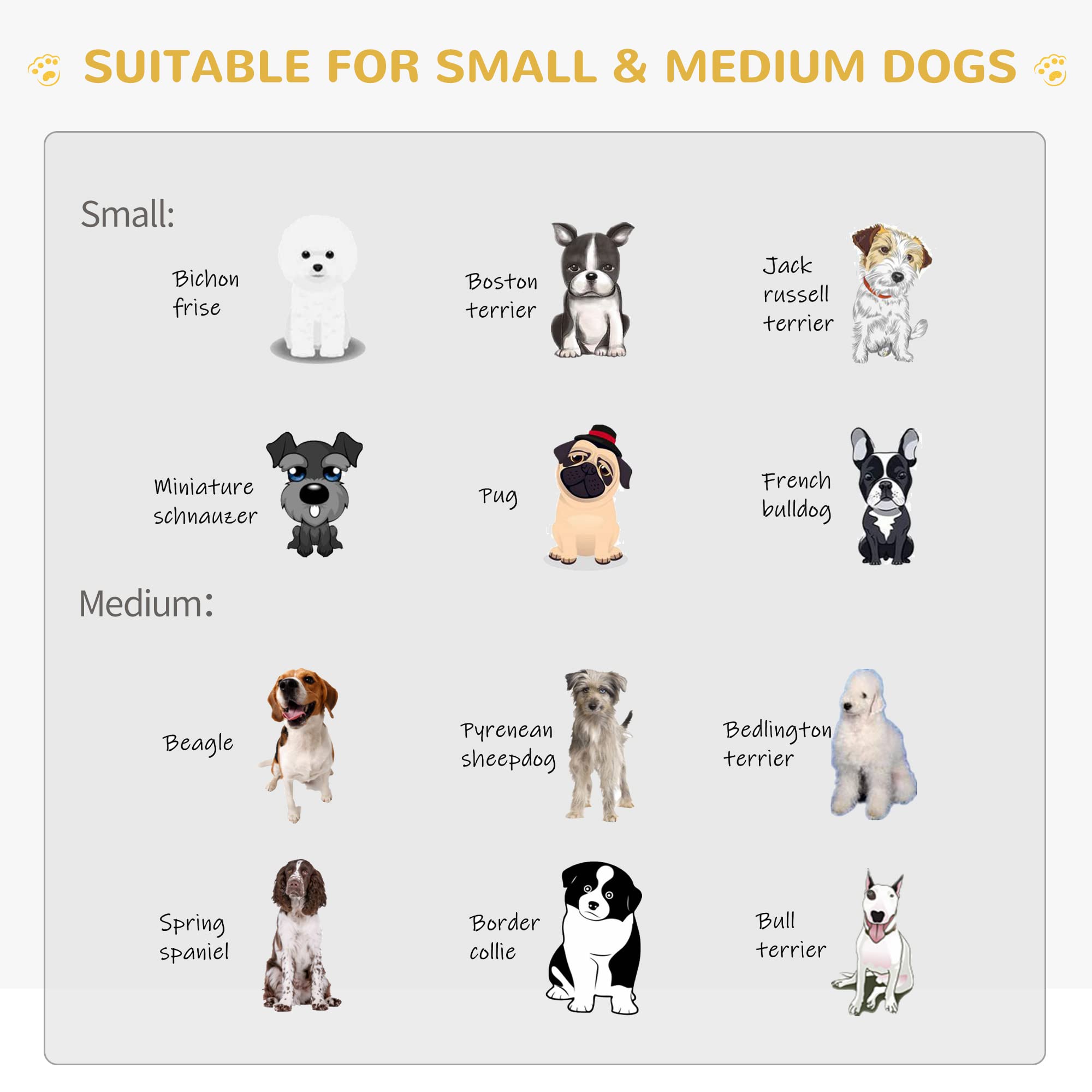 PawHut Furniture Style Wood Dog Crate End Table Decorative Dog Cage Kennel Lattice Night Stand with Lockable Door, Grey