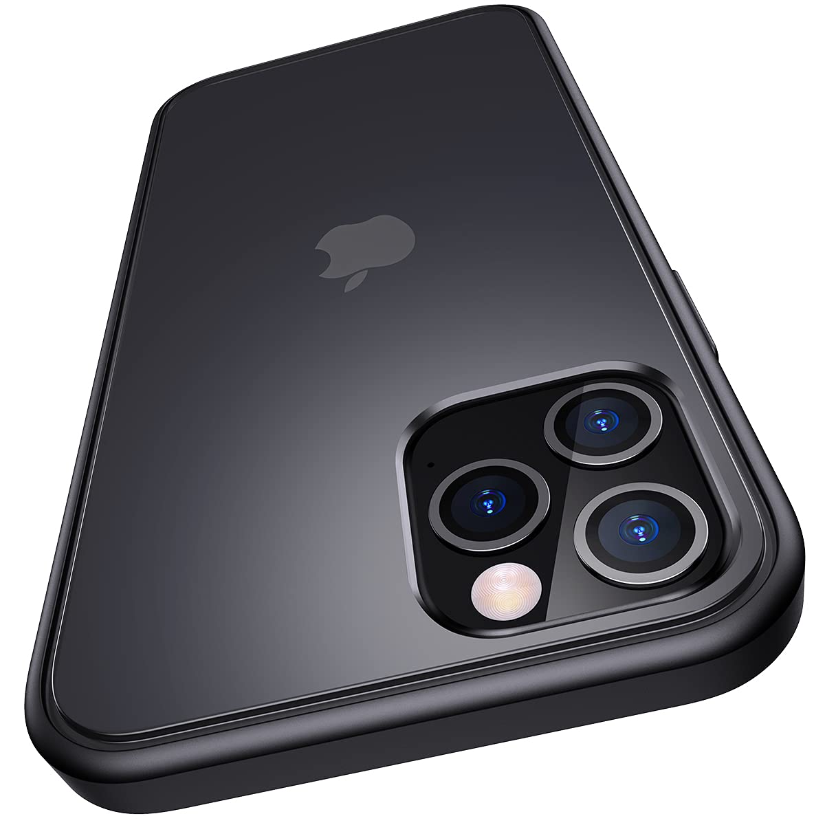 Meifigno Compatible with iPhone 12/12 Pro Case, [Military Grade Drop Tested], Translucent Matte PC with Soft Edges, Shockproof Phone Case Designed for iPhone 12/12 Pro 6.1inch (2020), Black
