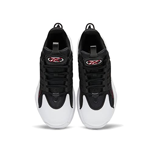 Reebok Unisex Solution Mid Basketball Shoe, Black/White/Vector Red, 11 US Men