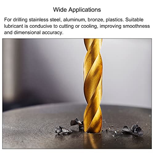 uxcell M2.5 x 0.45 Spiral Point Thread Tap and 2.1mm Twist Drill Bit Set, Metric Titanium Plated 6542 High Speed Steel Machine Screw Thread Tap Threading Tool