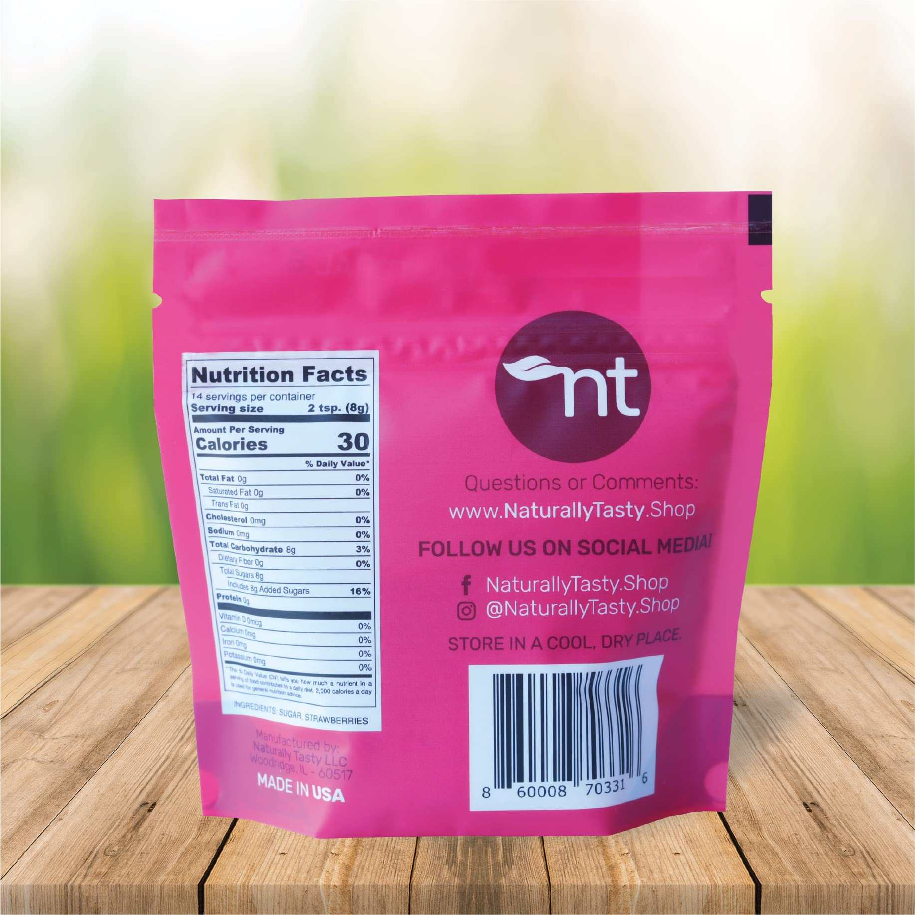 Strawberry Sugar | cocktail sugar | Gourmet Sugar | Tea Sugar | Natural flavored Sugar | Real Fruit Flavored Sugar | Naturally Tasty