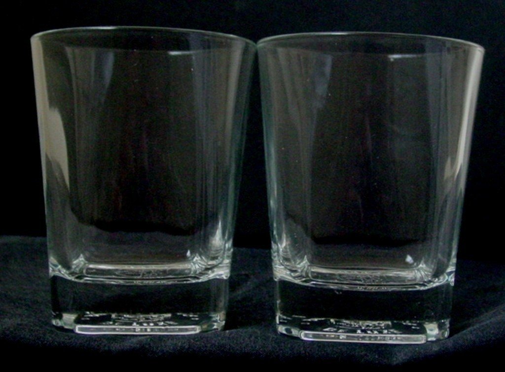 Set of 2 Buchanans De Luxe Scotch Whiskey Lowball Rocks Tumbler Glasses