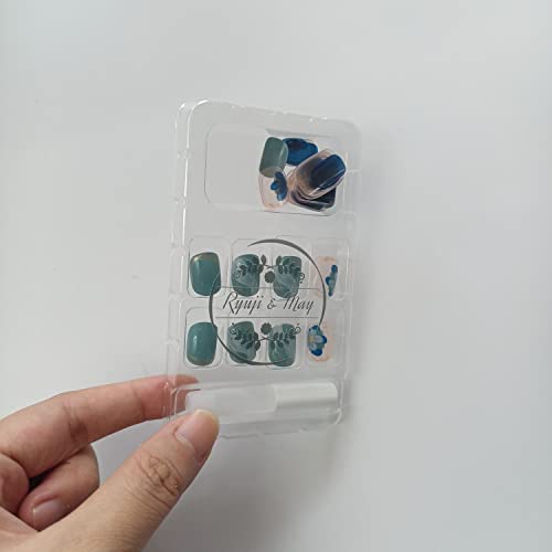 Ryuji&May Artificial fingernails , Tips Kit with One Crystal Nail File for Nail Art Salon